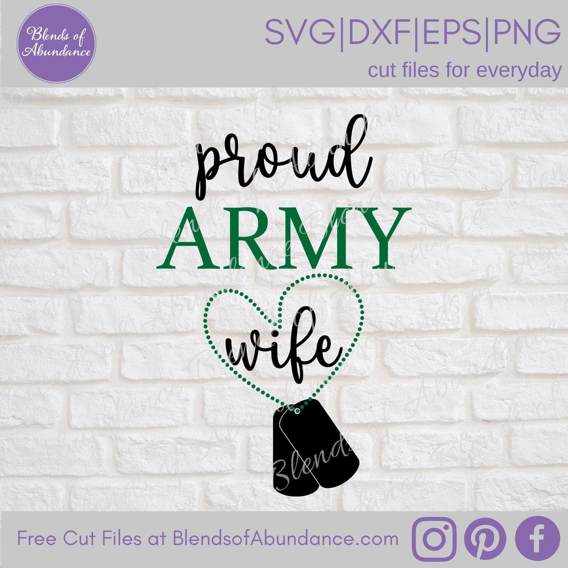 Proud Army Wife SVG Army SVG Military SVG Military Wife | Etsy