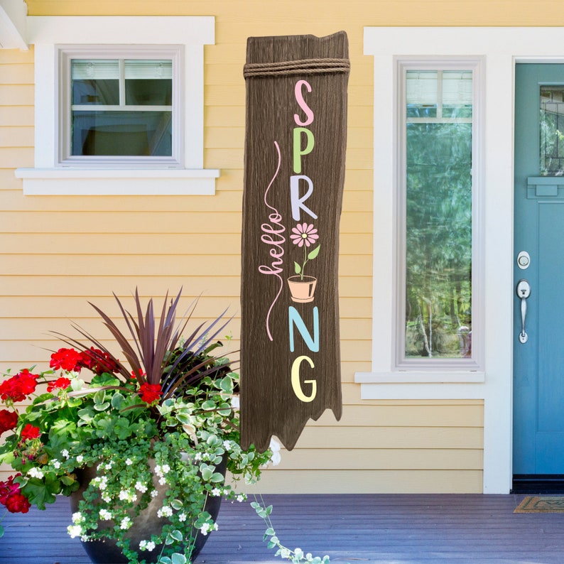 Hello Spring SVG Spring SVG Spring Vertical Sign SVG - Etsy