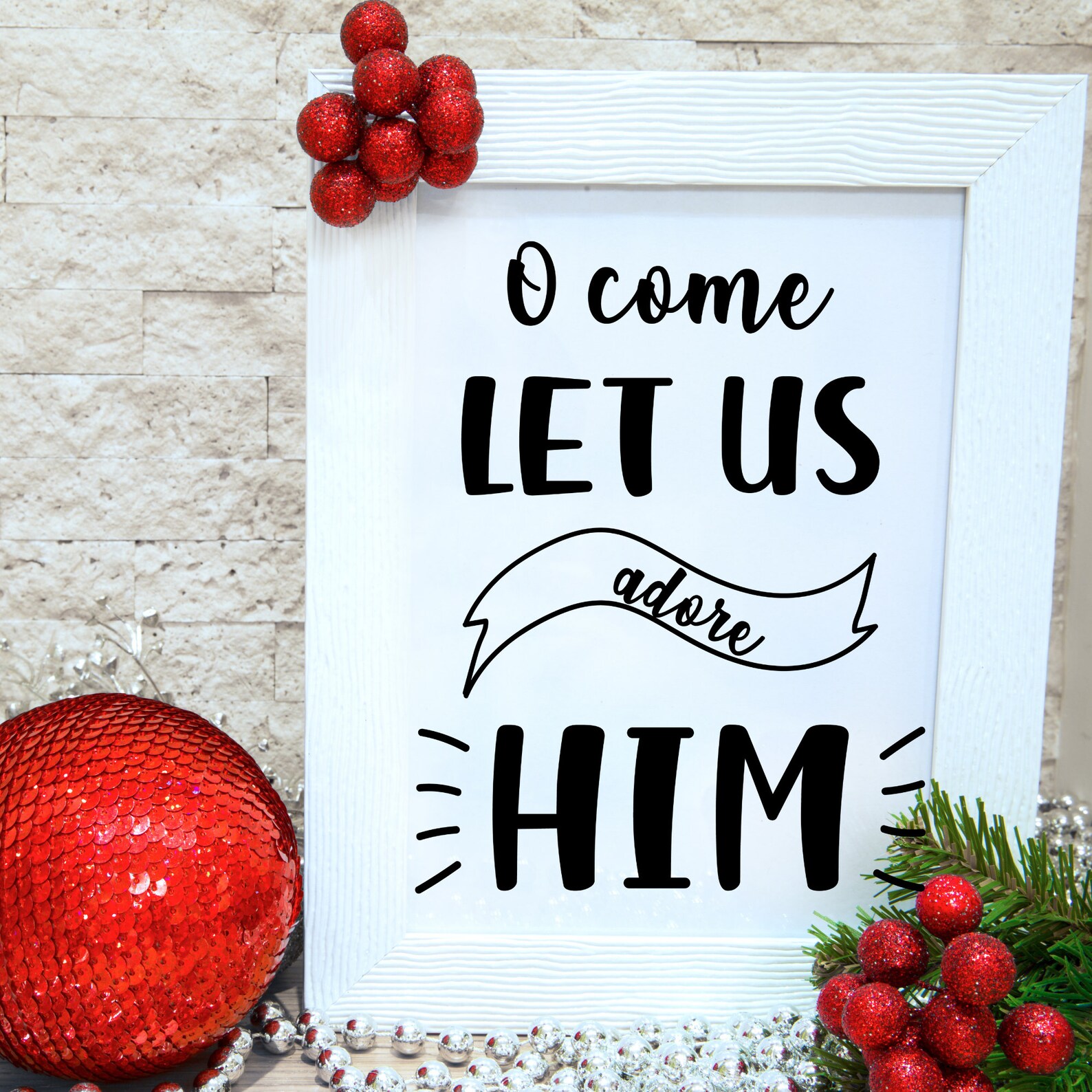 O Come Let Us Adore Him SVG Christmas SVG Adore Him Svg - Etsy