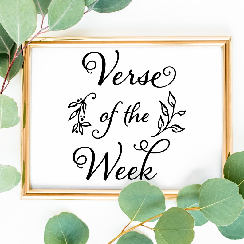 Verse of the Week SVG Bible Verse Memory Work SVG Verse of - Etsy