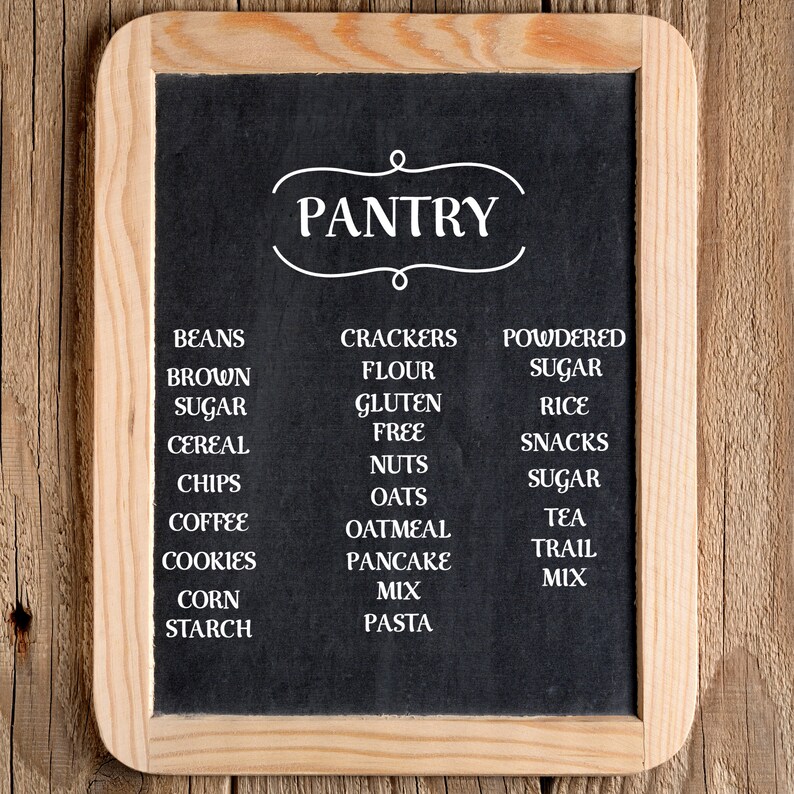Pantry Labels SVG Pantry Labels Printable Pantry Sign SVG | Etsy