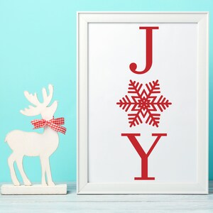Joy Vertical SVG Snowflake SVG Christmas SVG Winter - Etsy