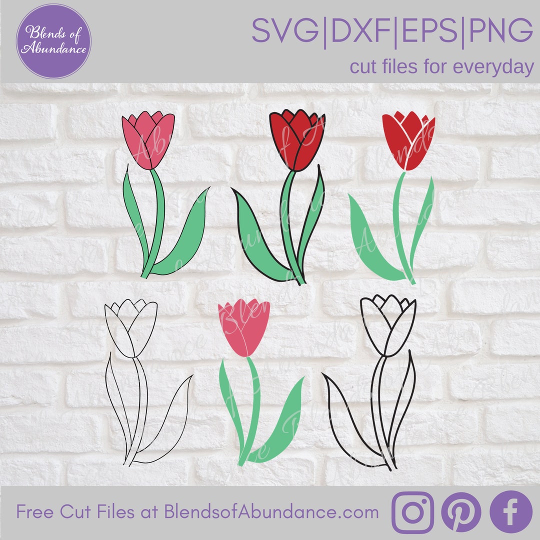 Tulip SVG Flowers SVG Spring Floral SVG Tulip Outline - Etsy Canada