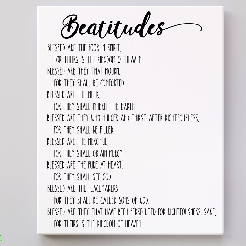 Beatitudes SVG Beatitudes Wall Art SVG Beatitudes Gift SVG | Etsy