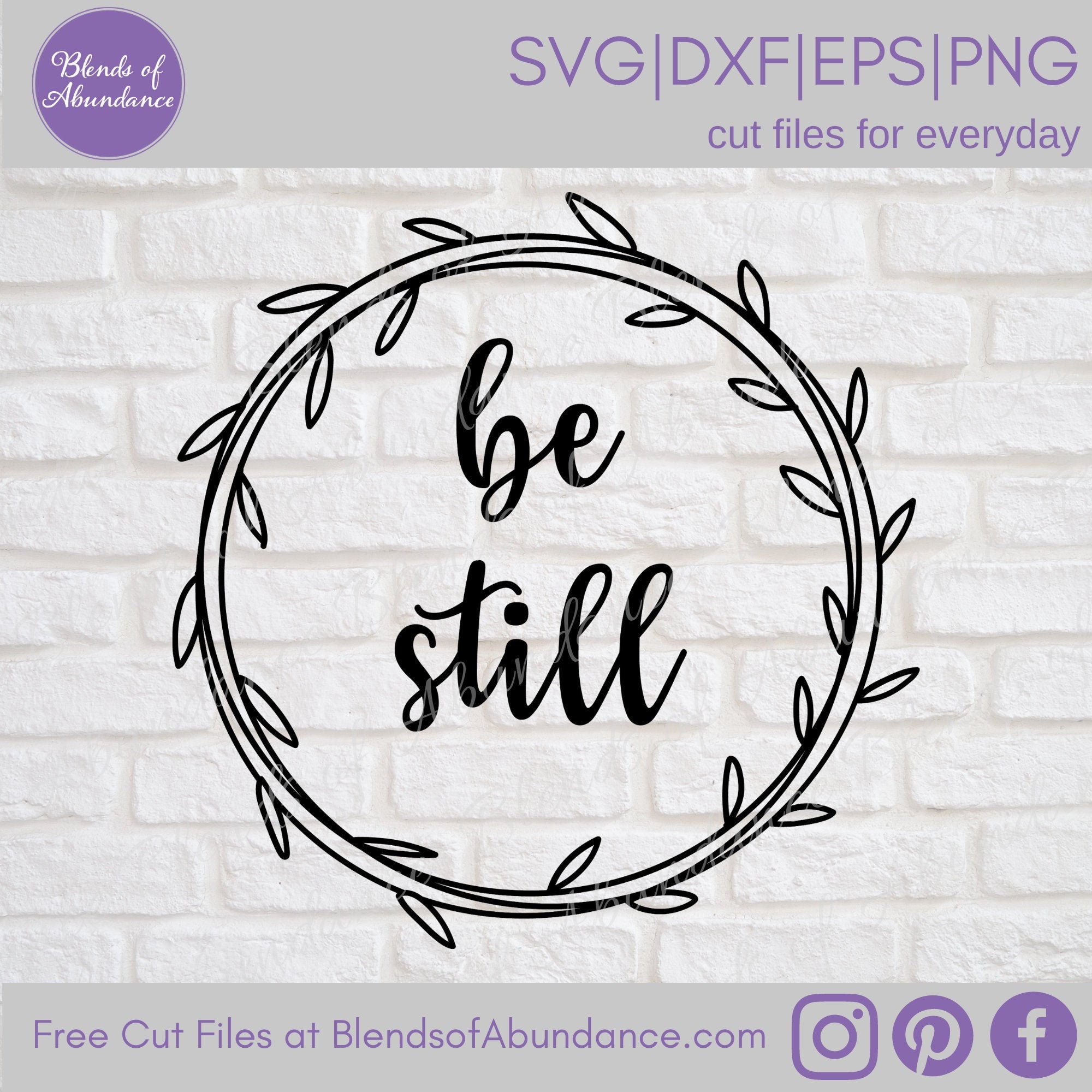 Be Still SVG Inspirational Svg Christian T-shirt Svg | Etsy