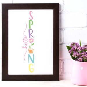Hello Spring SVG - Spring SVG - Spring Vertical Sign SVG - Farmhouse ...