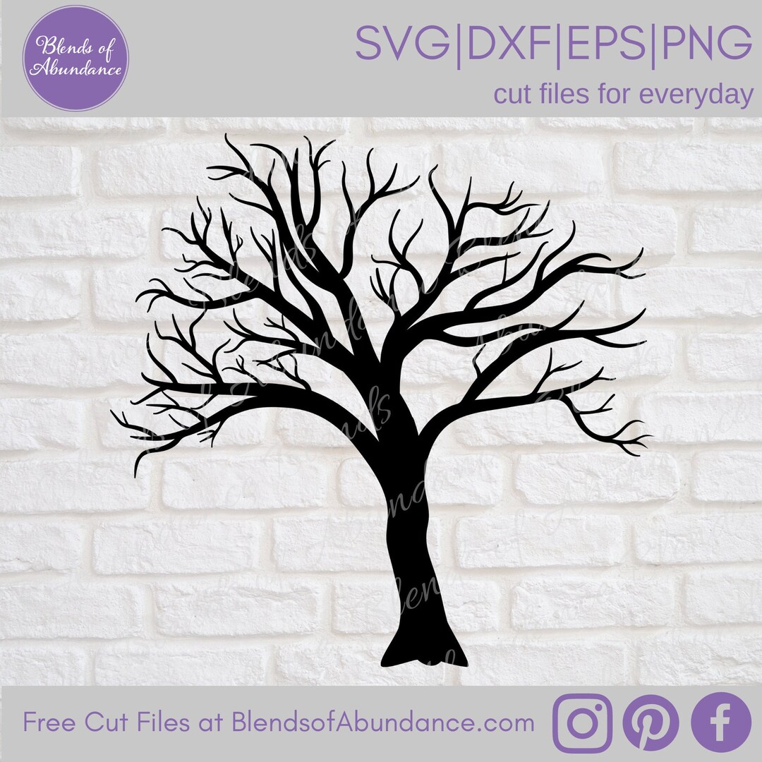 Bare Tree Silhouette SVG - Tree Svg - Autumn Tree Svg - Autumn SVG ...