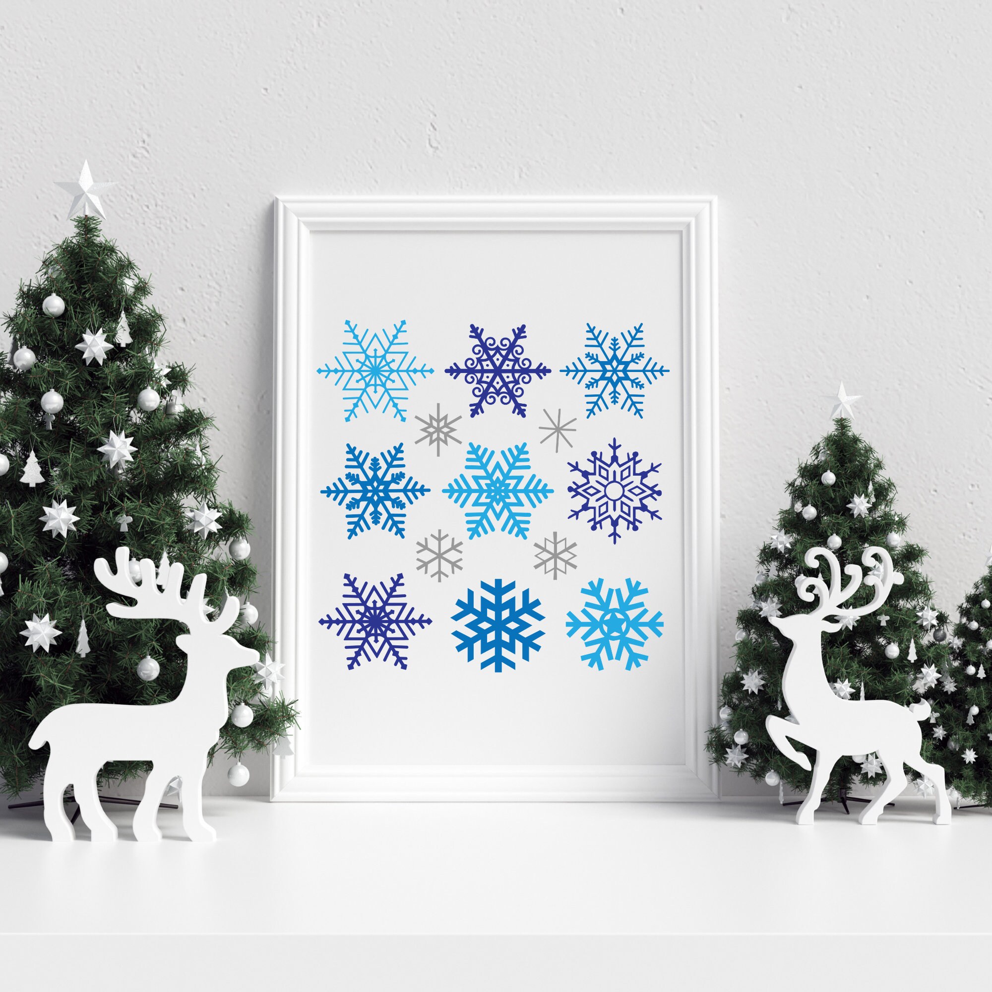 Snowflake Bundle SVG Snowflake Clipart Snow SVG | Etsy