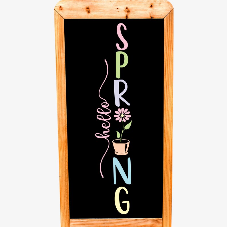 Hello Spring SVG Spring SVG Spring Vertical Sign SVG | Etsy