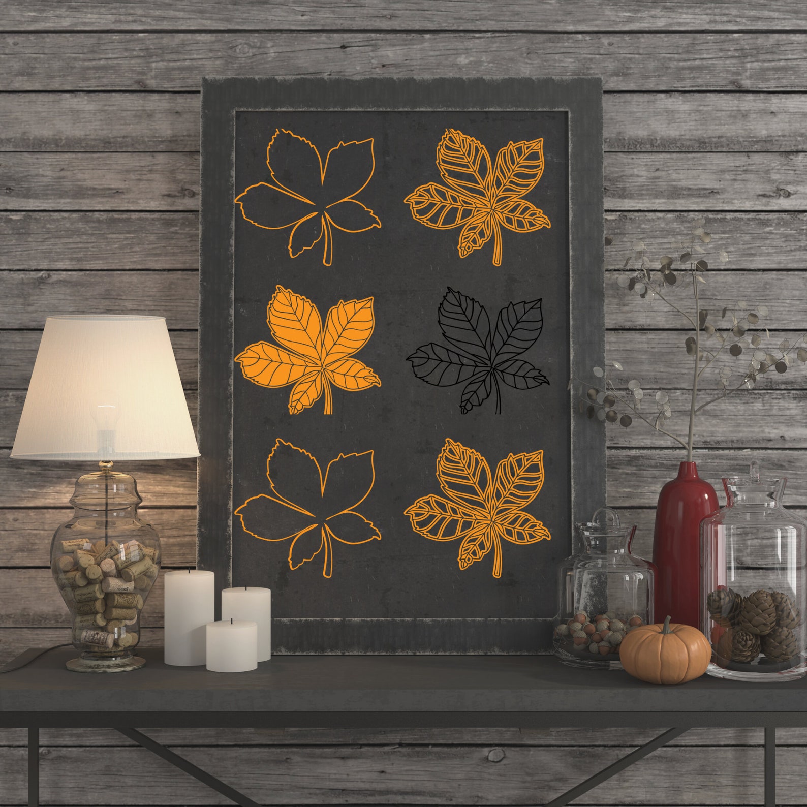 Leaf SVG Chestnut Leaf SVG Chestnut Leaf Outline Autumn - Etsy