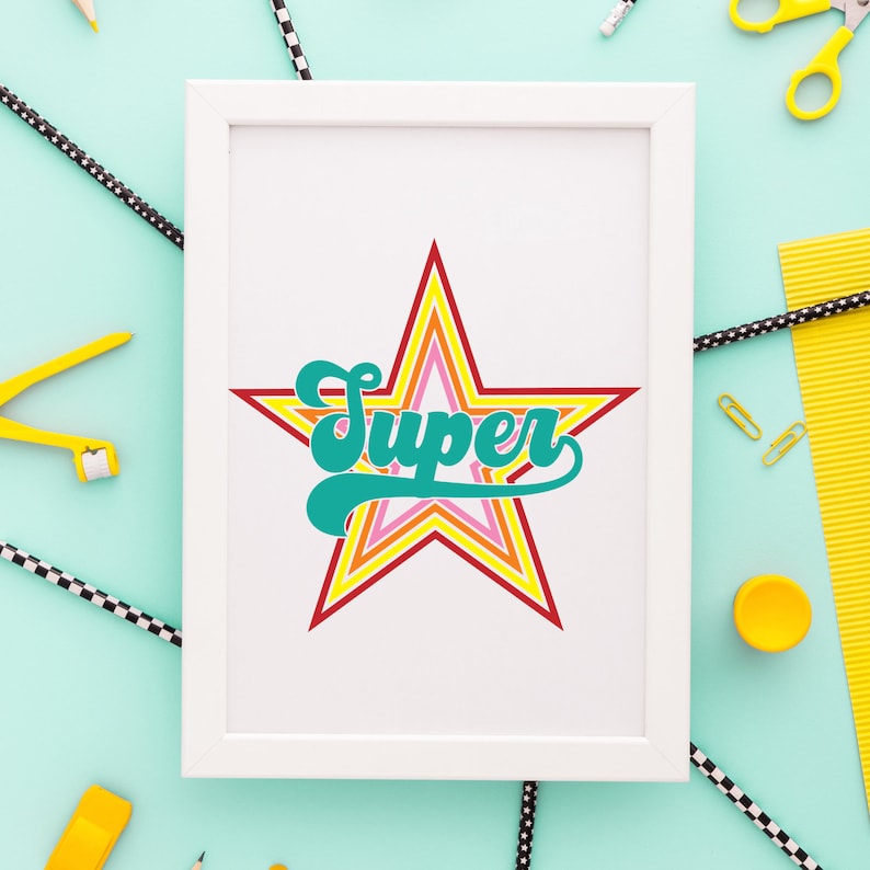 Super Star SVG Child Super Star T-shirt Retro Super Star | Etsy