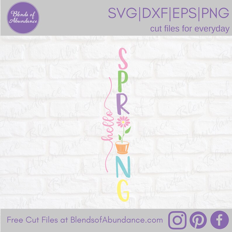 Hello Spring SVG Spring SVG Spring Vertical Sign SVG - Etsy
