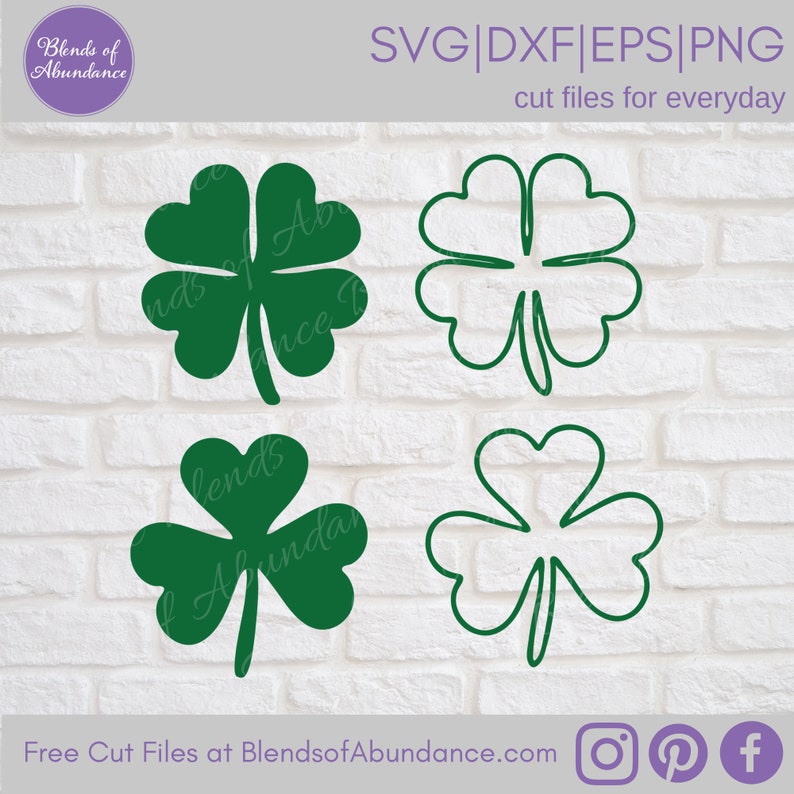 St Patrick's Day Clover Bundle SVG Shamrock Bundle Svg | Etsy