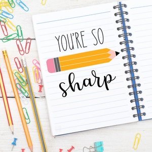 You're so Sharp Pencil SVG - School Testing SVG - Pencil Label Svg ...