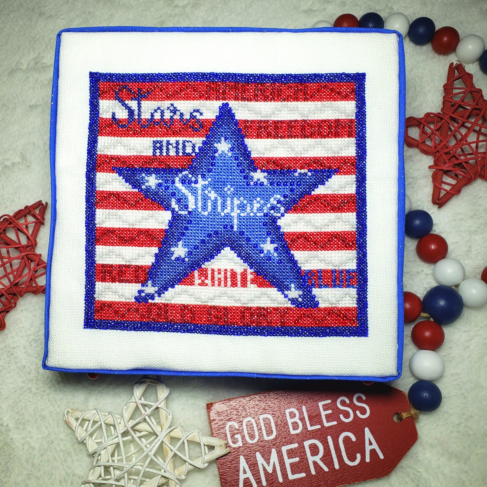 Stars and Stripes Cross Stitch Pattern PDF Designed by Angela Koyles at ...