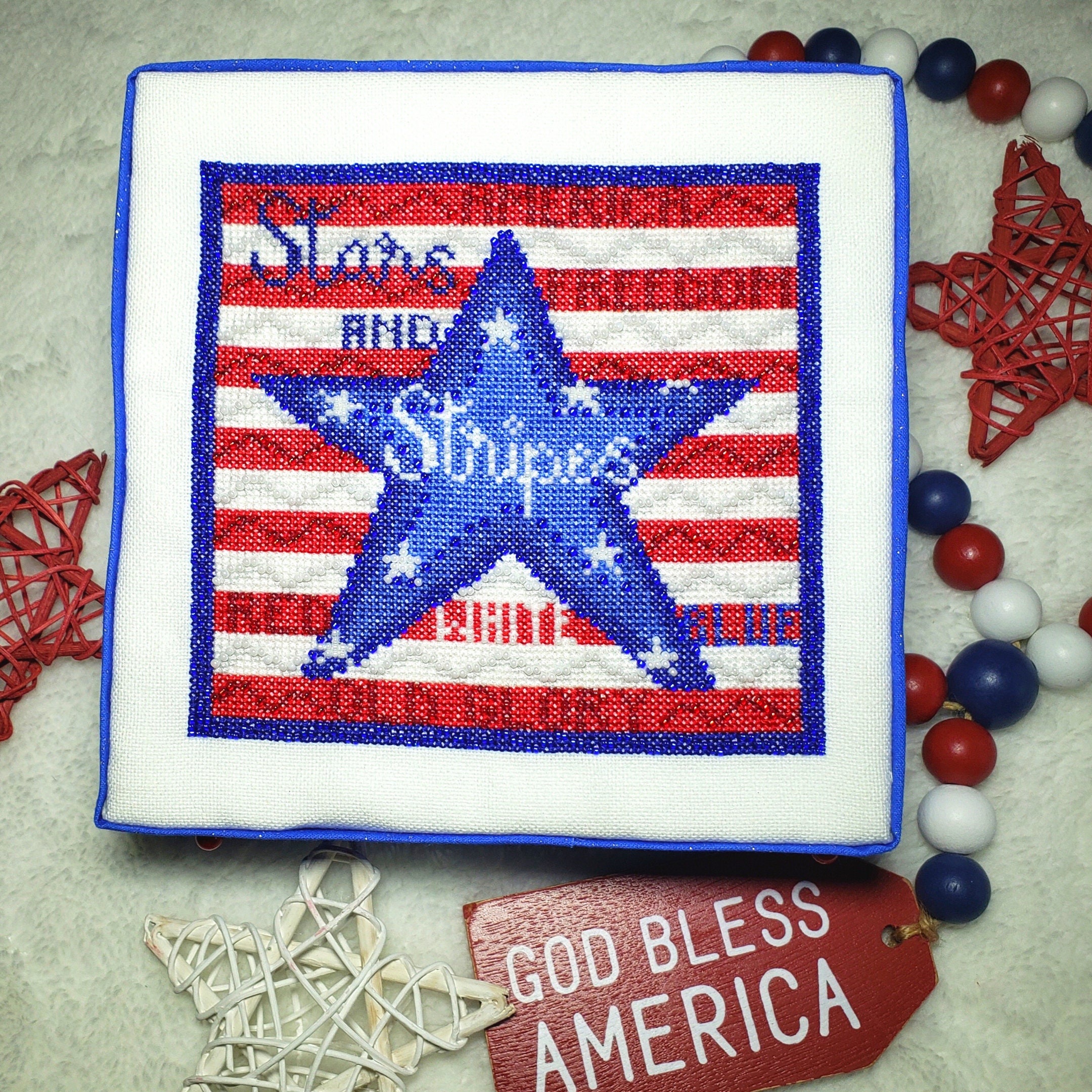 Stars and Stripes Cross Stitch Pattern PDF Designed by Angela Koyles at ...