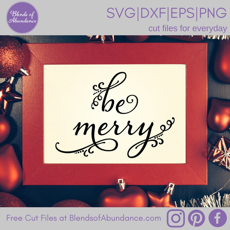 Be Merry SVG Christmas SVG Merry Christmas Christmas | Etsy