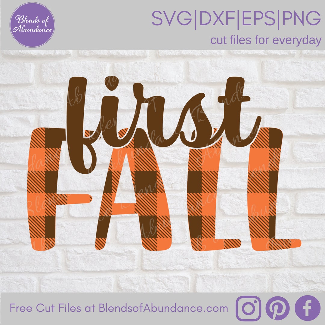 Baby's First Fall SVG First Fall SVG Fall Buffalo Check Svg Baby ...