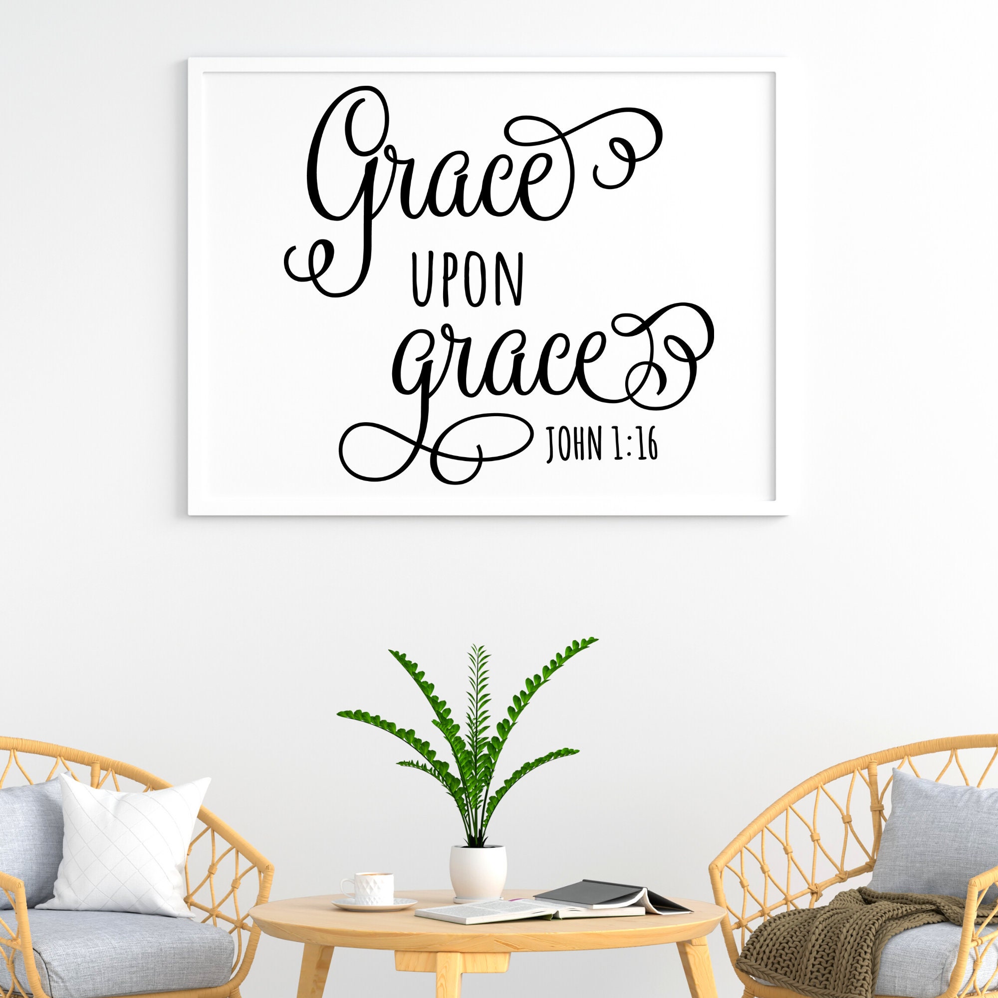 Grace Upon Grace SVG Inspirational Svg Verse Svg Faith | Etsy