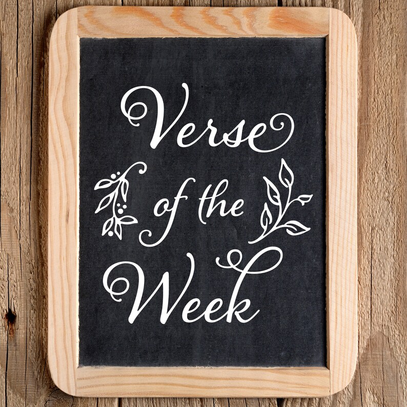 Verse of the Week SVG Bible Verse Memory Work SVG Verse of - Etsy