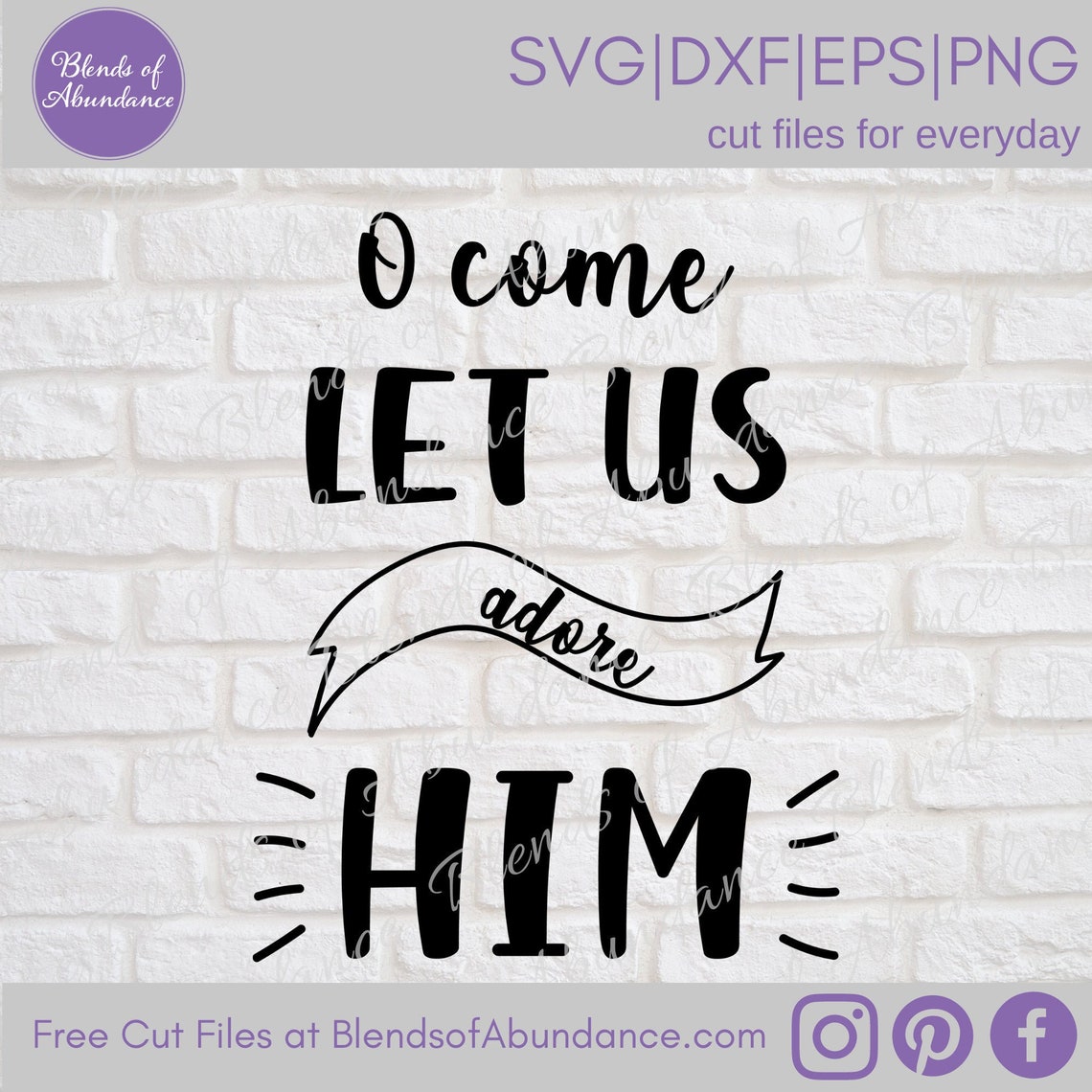 O Come Let Us Adore Him SVG Christmas SVG Adore Him Svg | Etsy