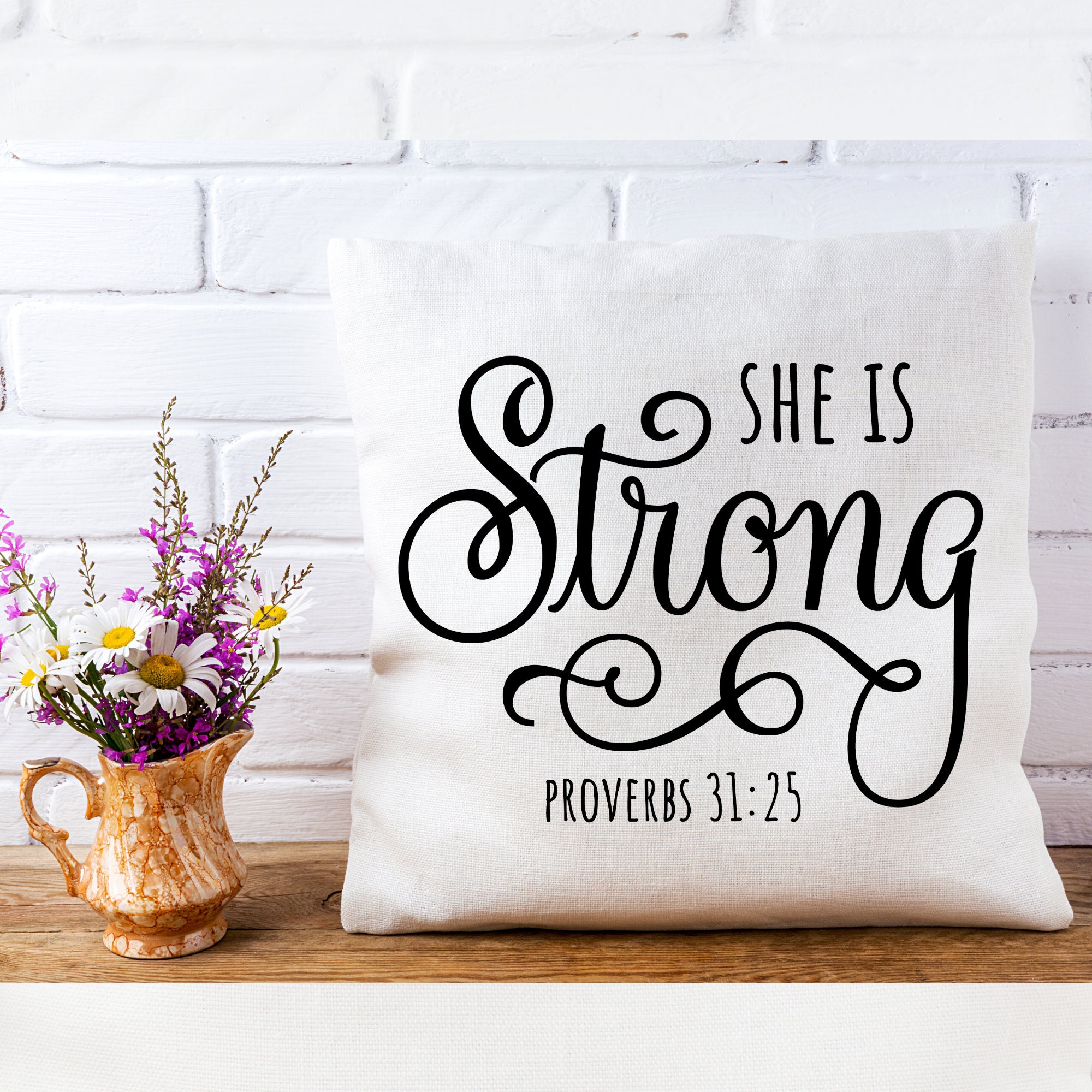 She Is Strong Svg Inspirational Svg Proverbs 31 Svg Etsy