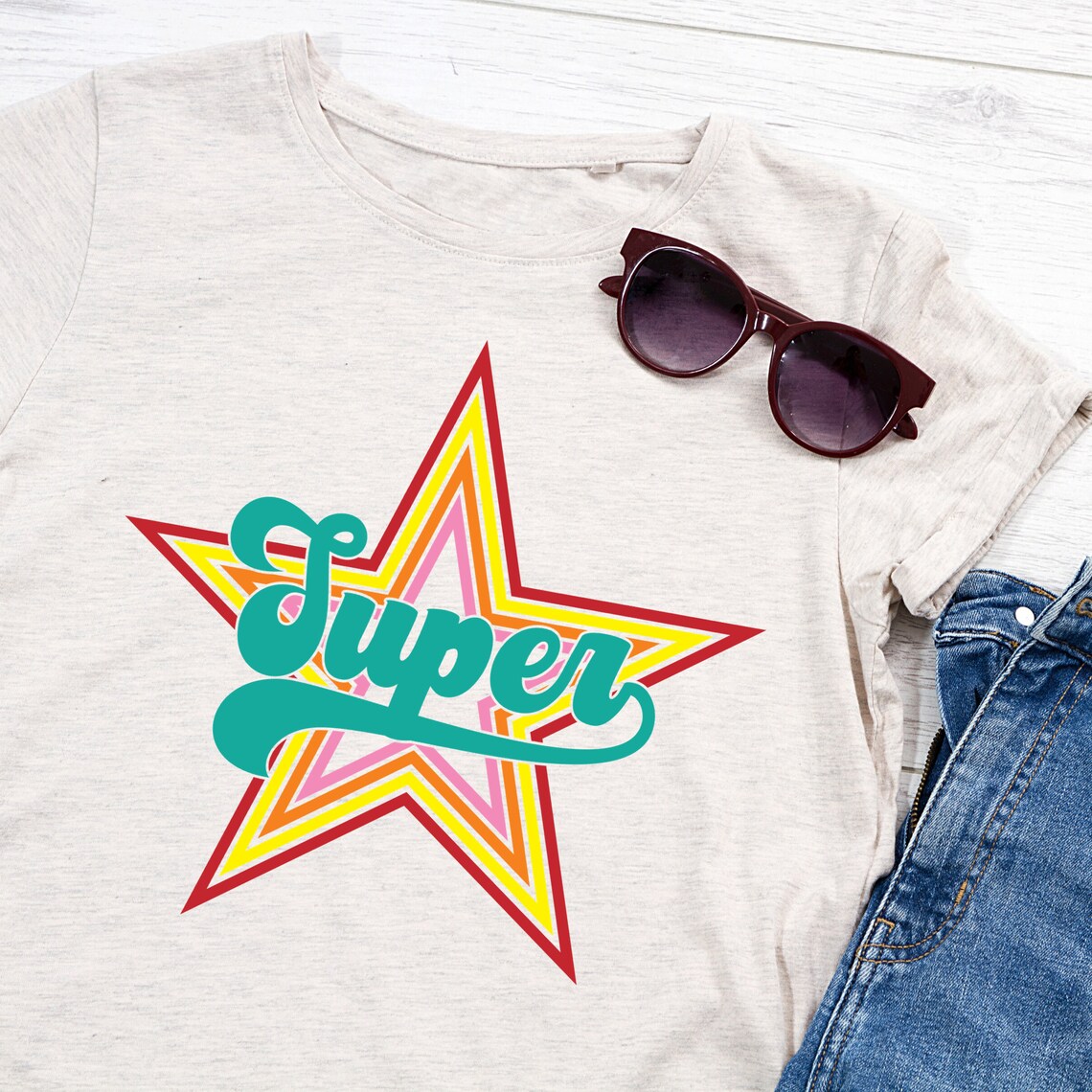 Super Star SVG Child Super Star T-shirt Retro Super Star | Etsy