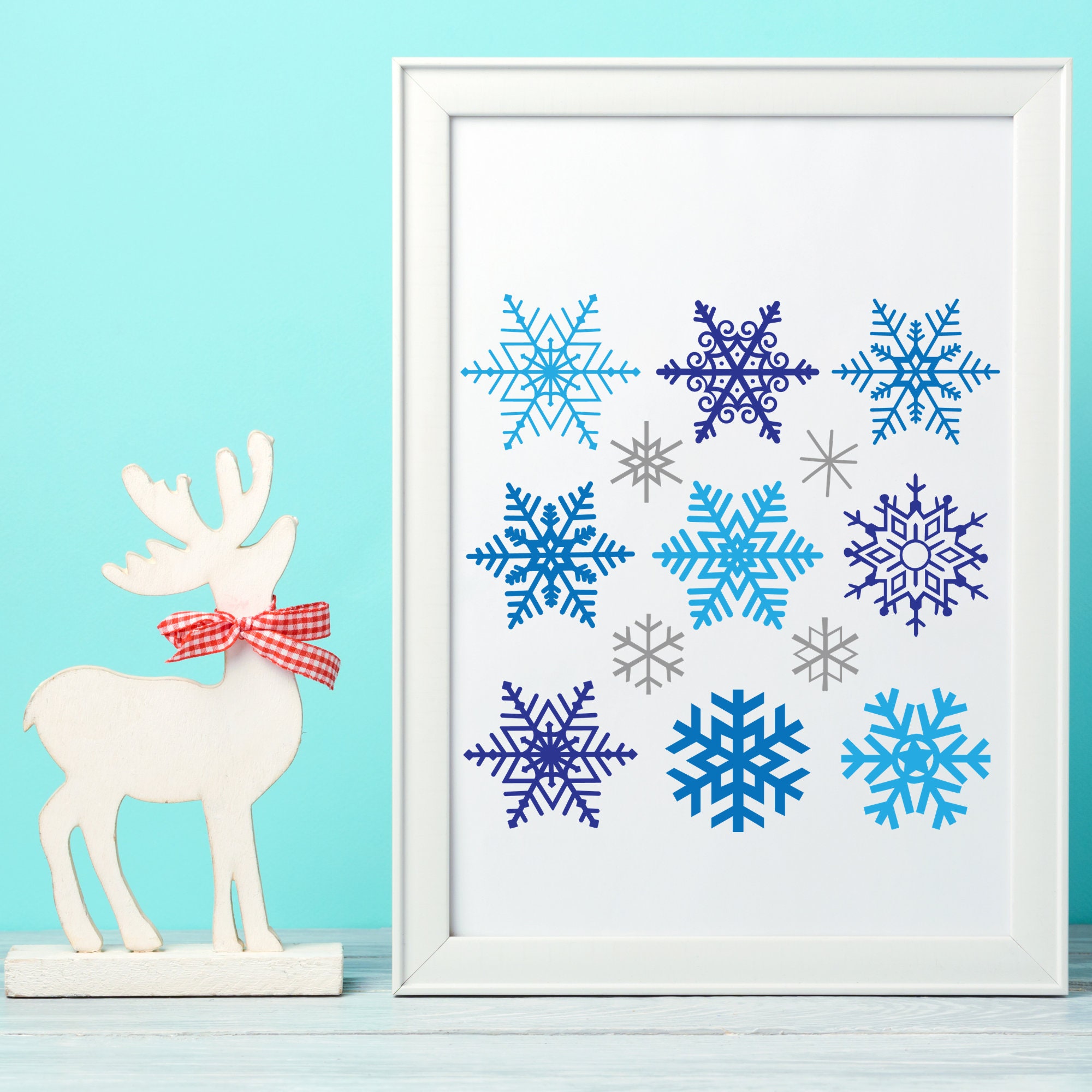 Snowflake Bundle SVG Snowflake Clipart Snow SVG | Etsy