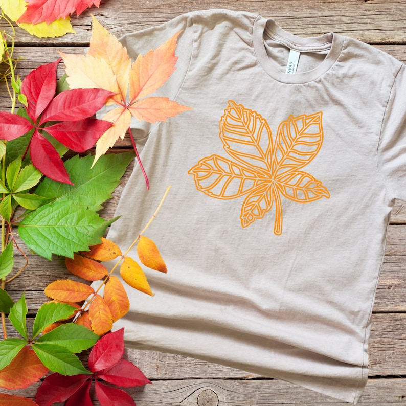 Leaf SVG Chestnut Leaf SVG Chestnut Leaf Outline Autumn - Etsy