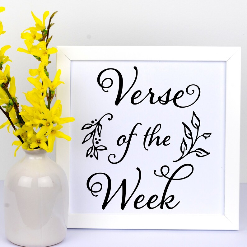 Verse of the Week SVG Bible Verse Memory Work SVG Verse of - Etsy