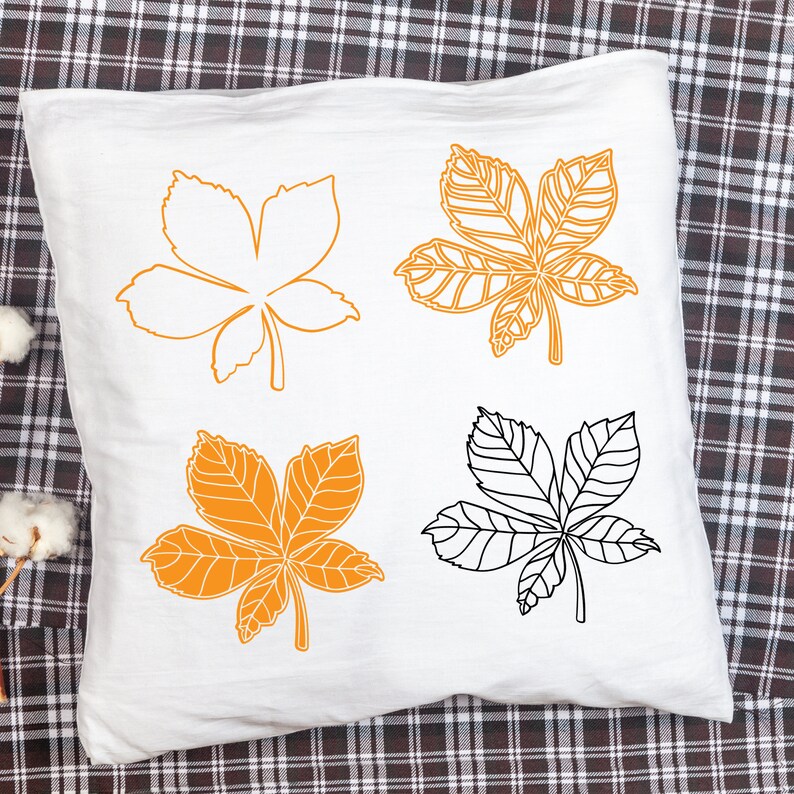 Leaf SVG Chestnut Leaf SVG Chestnut Leaf Outline Autumn - Etsy
