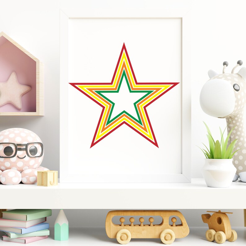 Star SVG Child Star T-shirt Retro Layered Star SVG Child | Etsy