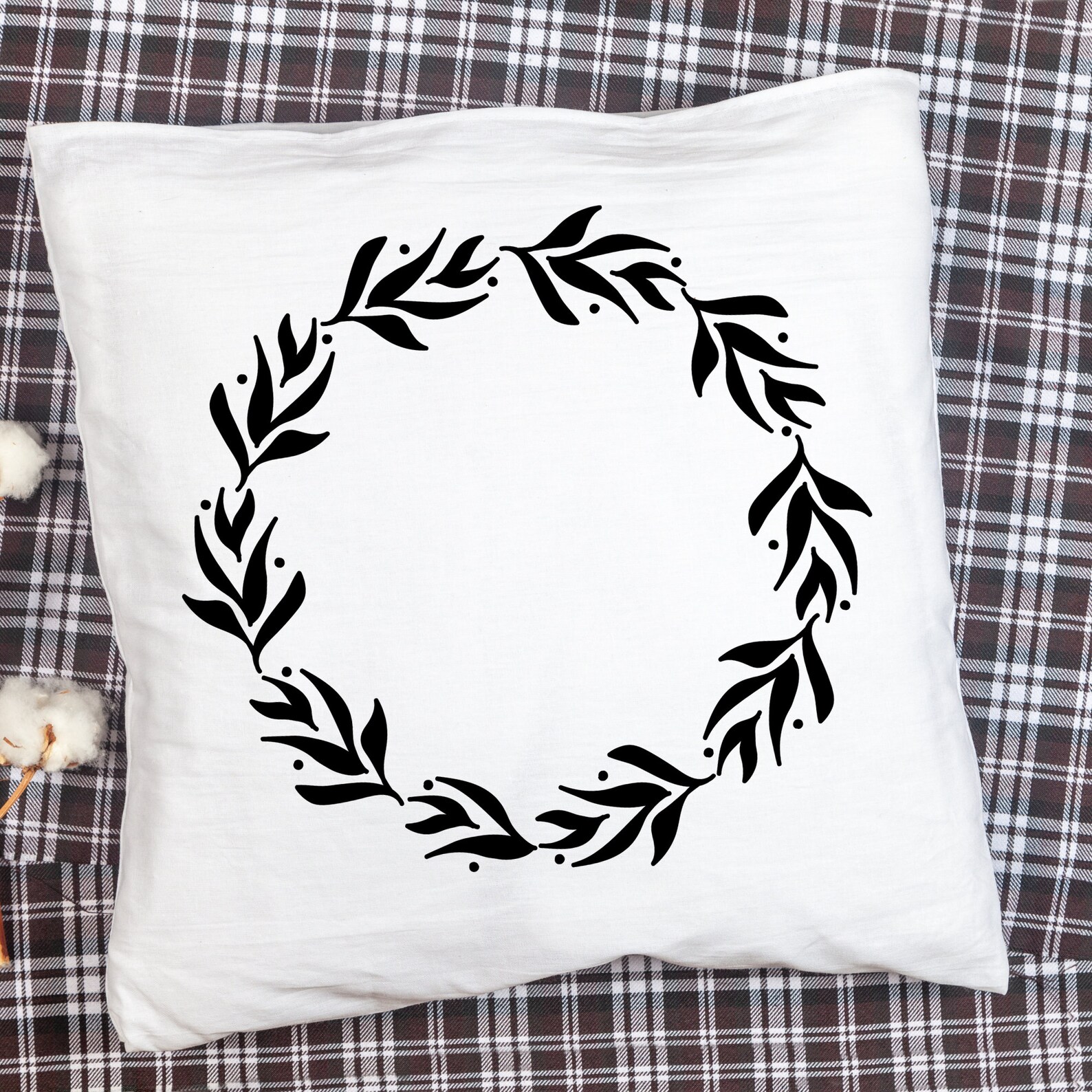 Wreath SVG Leaf Wreath SVG Circular Wreath SVG Country | Etsy