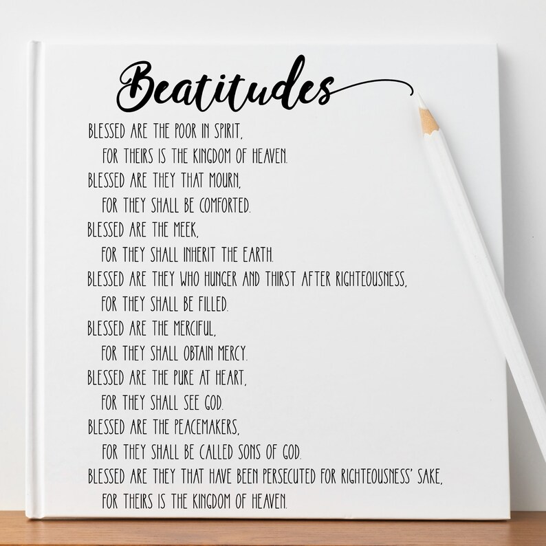 Beatitudes SVG Beatitudes Wall Art SVG Beatitudes Gift SVG | Etsy