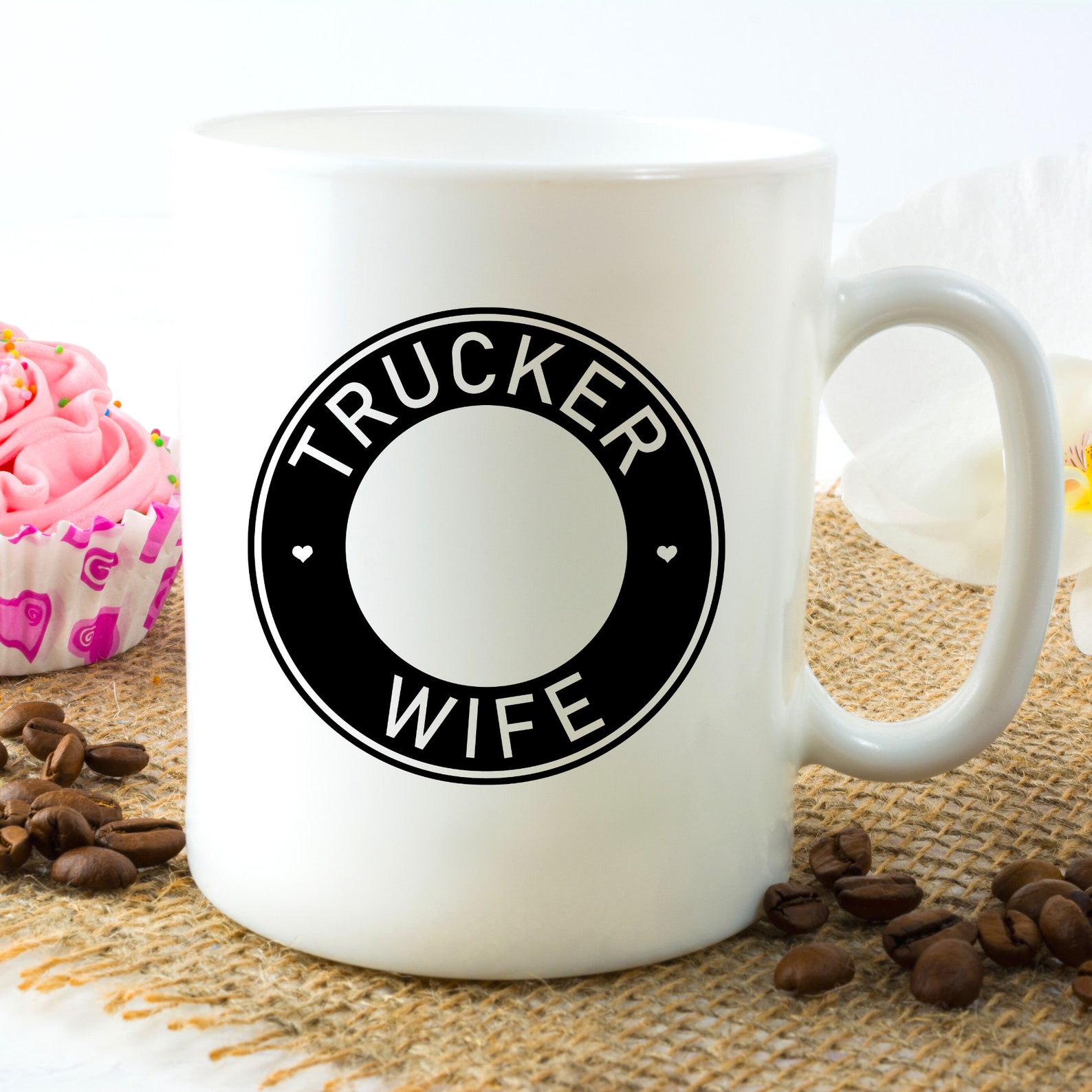 Trucker Wife Label SVG Coffee Cup Label SVG Starbucks Cup - Etsy