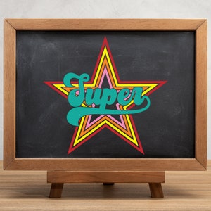 Super Star SVG Child Super Star T-shirt Retro Super Star SVG Retro ...