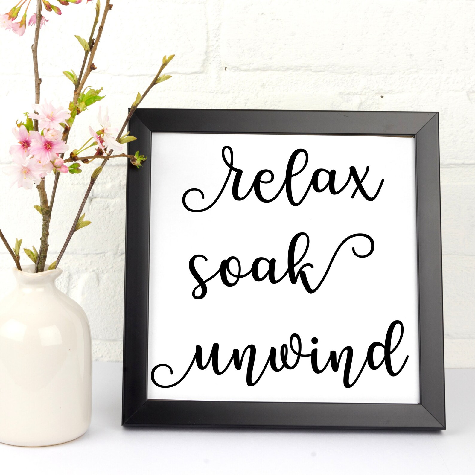 Bathroom SVG Farmhouse SVG Relax Soak Unwind SVG Relax | Etsy