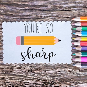 You're so Sharp Pencil SVG - School Testing SVG - Pencil Label Svg ...