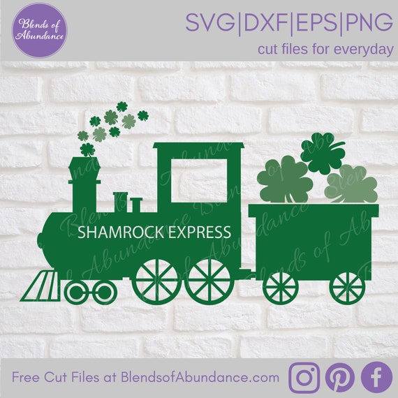 St Patrick's Day Train SVG Shamrock Express SVG St | Etsy