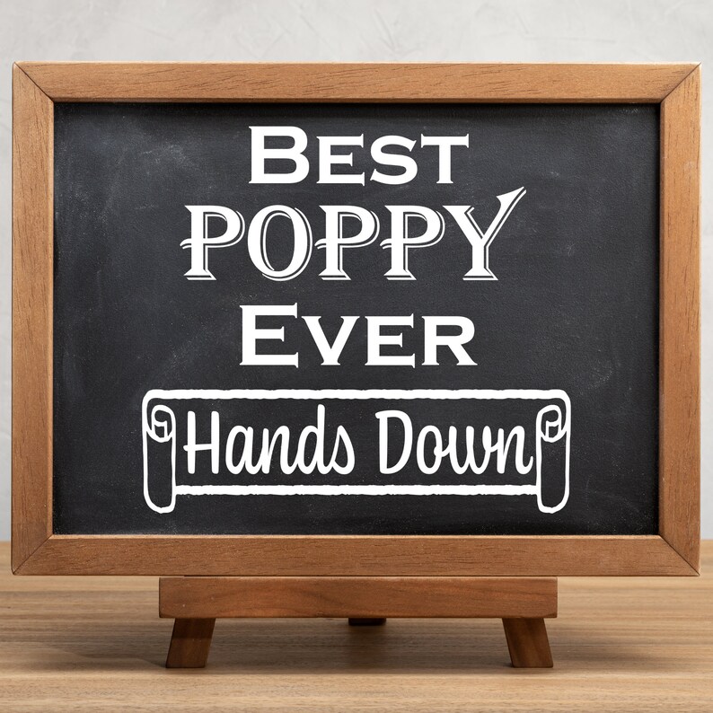 Best Poppy Ever Hands Down SVG Father's Day SVG - Etsy
