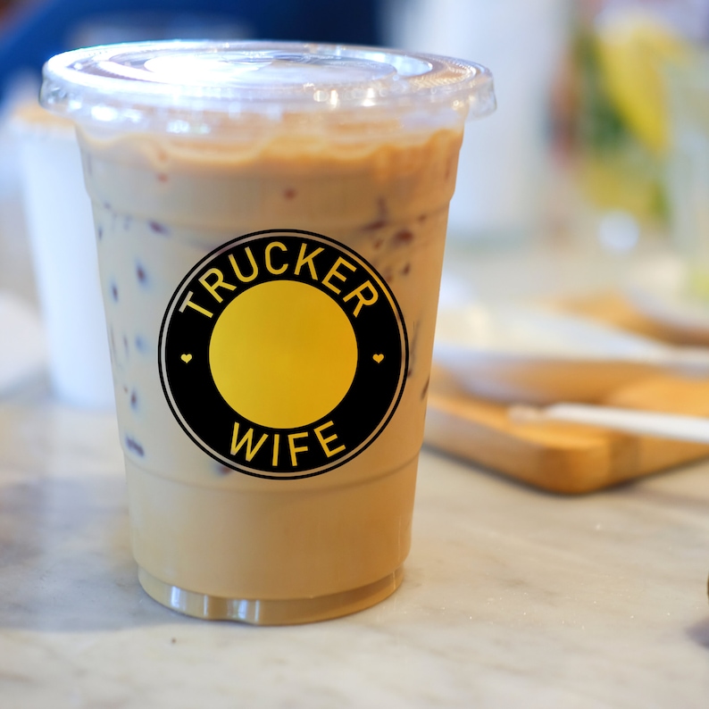 Trucker Wife Label SVG Coffee Cup Label SVG Starbucks Cup - Etsy