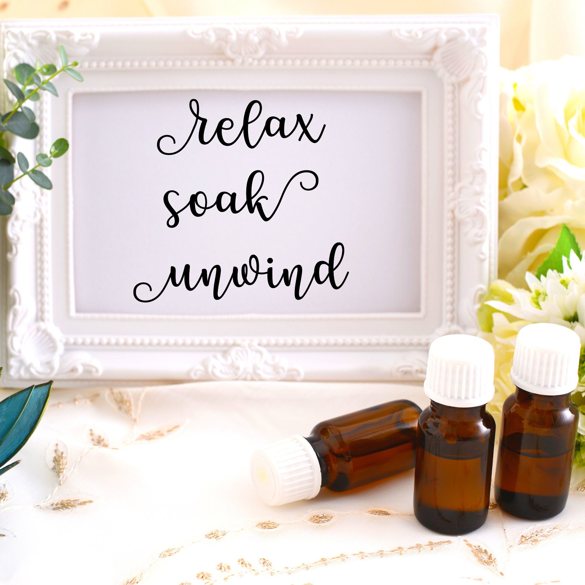 Bathroom SVG - Farmhouse SVG - Relax Soak Unwind SVG - Relax Svg - Soak ...