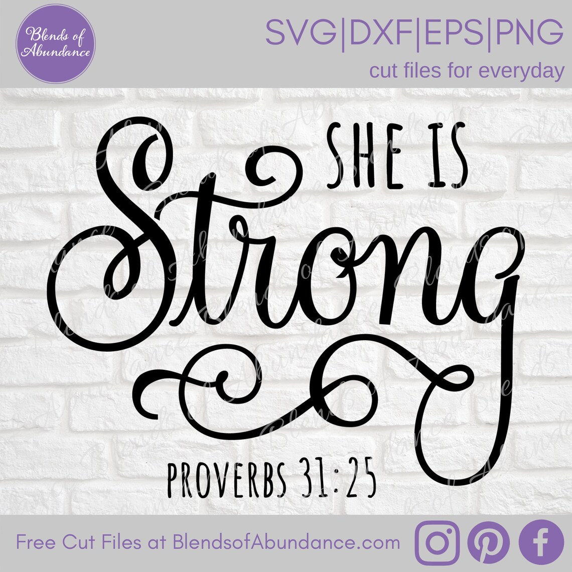 She is Strong SVG Inspirational SVG Proverbs 31 SVG - Etsy