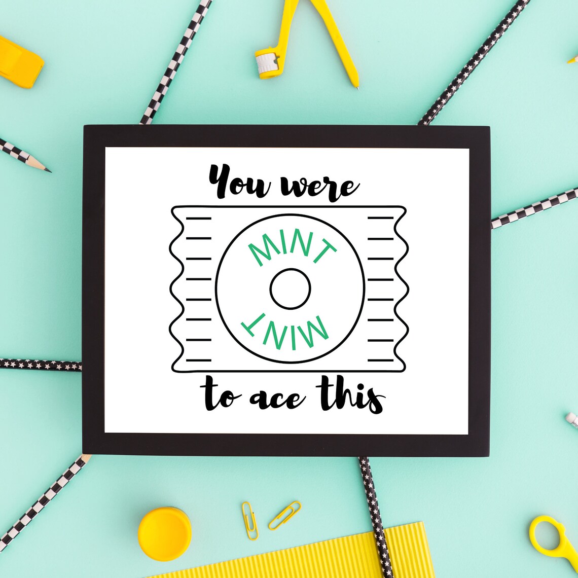 Mint to Ace This SVG School Testing SVG Mint Label Svg | Etsy