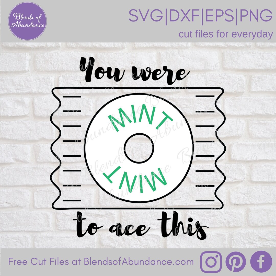 Mint to Ace This SVG - School Testing SVG - Mint Label Svg - Back to ...