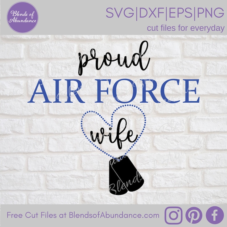 Proud Air Force Wife SVG Air Force SVG Military SVG | Etsy