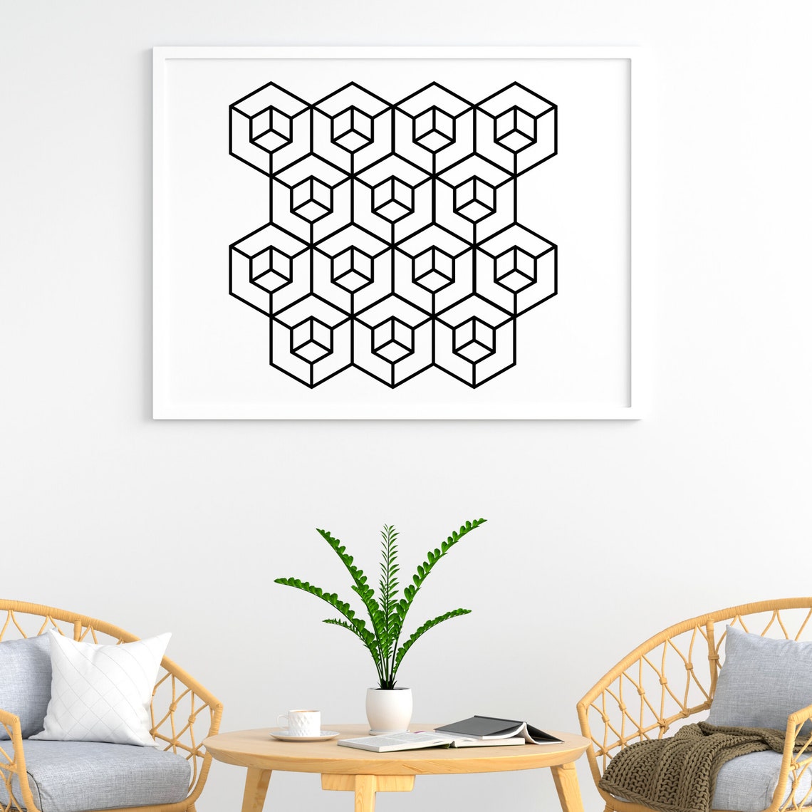 Optical Illusion SVG Box Optical Illusion Art SVG Coloring | Etsy