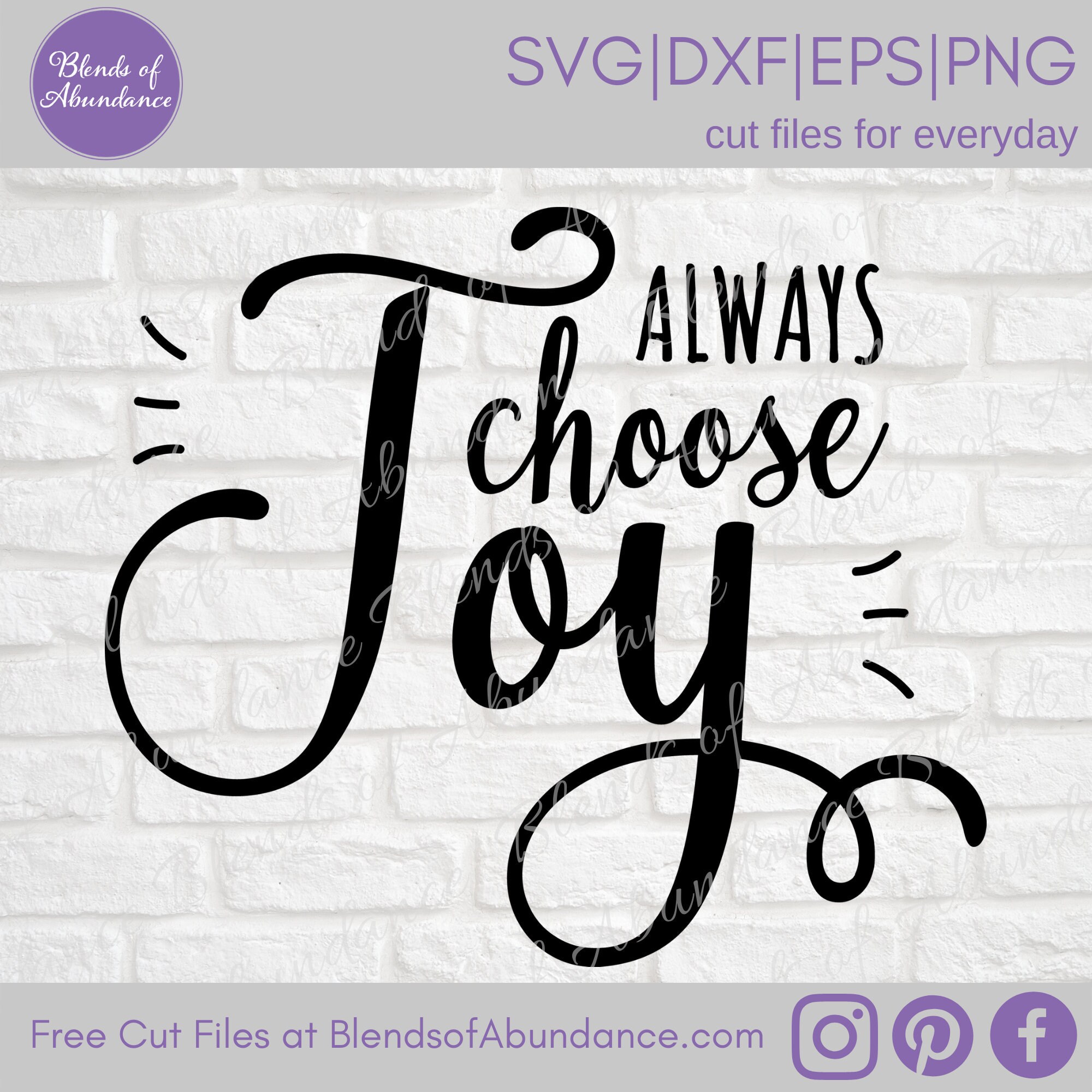 Always Choose Joy SVG Inspirational Svg Joy SVG Always | Etsy