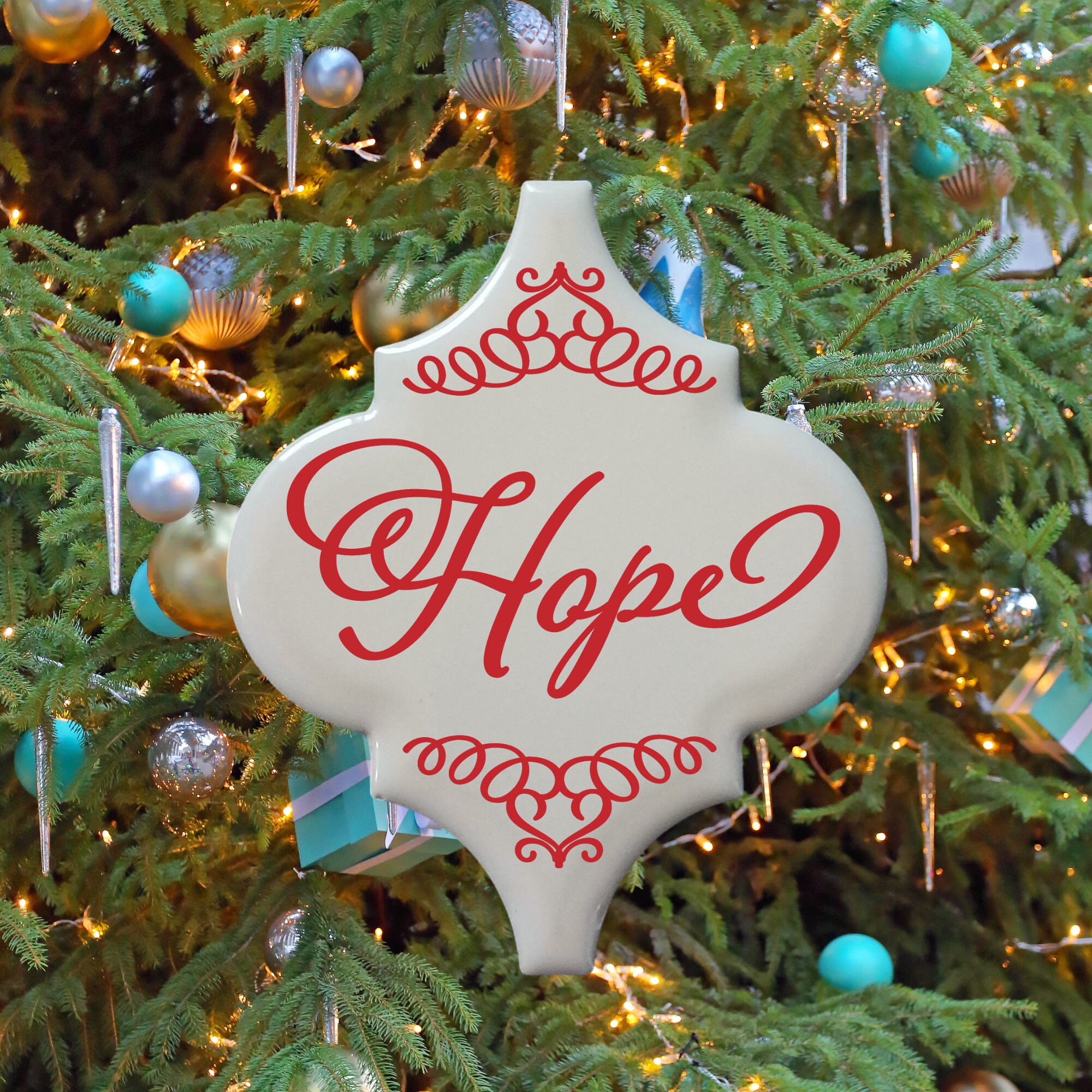 Hope Ornament SVG Tile Ornament SVG Tile Ornament Template - Etsy