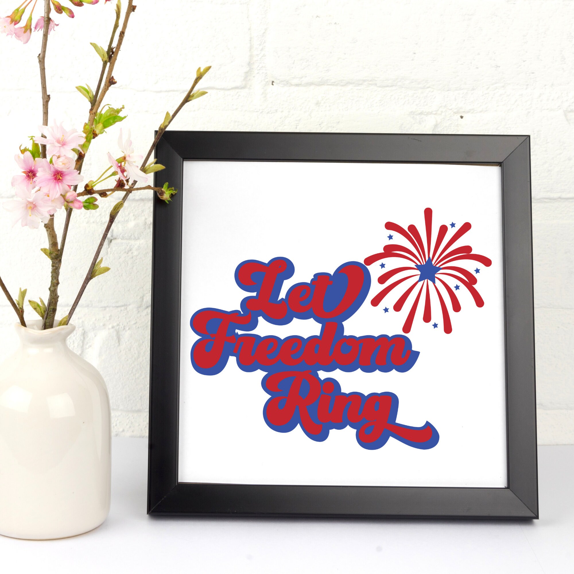 Let Freedom Ring Firework SVG 4th of July SVG Red White & | Etsy